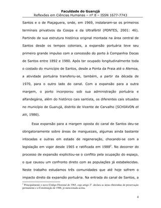 O mar nao ta pra peixe. Conflitos socio-ambientais na Baixada Santista ...
