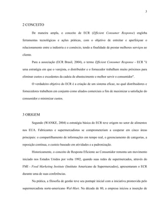 ECR - Integração e Eficiência Ao Consumidor | DOC