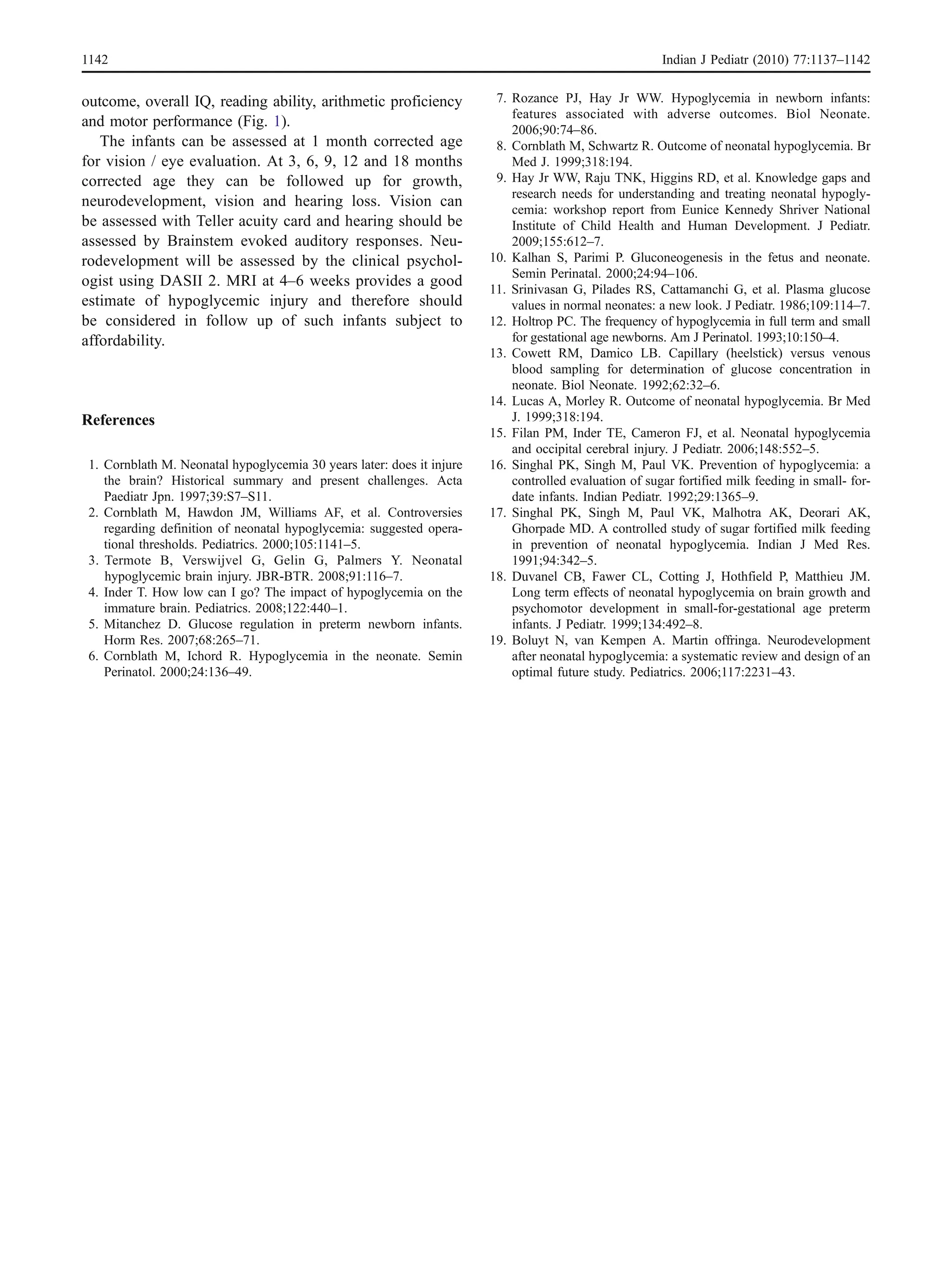 Hypoglycemia in the Newborn | PDF