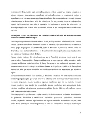 Formação Docente, Culturas, Saberes E Práticas: Desafios Em Face Das ...