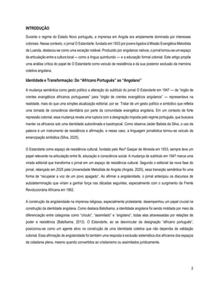 ARTIGO O ESTANDARTE - VOZ ANGOLANA PARA A EMANCIPAÇÃO – RESISTÊNCIA ...