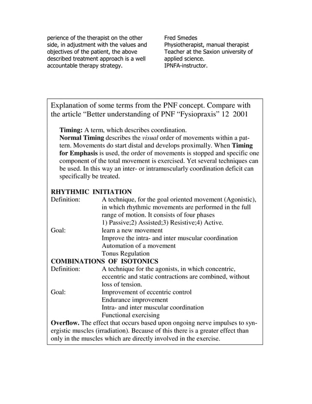 Exercise therapy with the PNF concept | PDF | Physical Therapy | Wellness