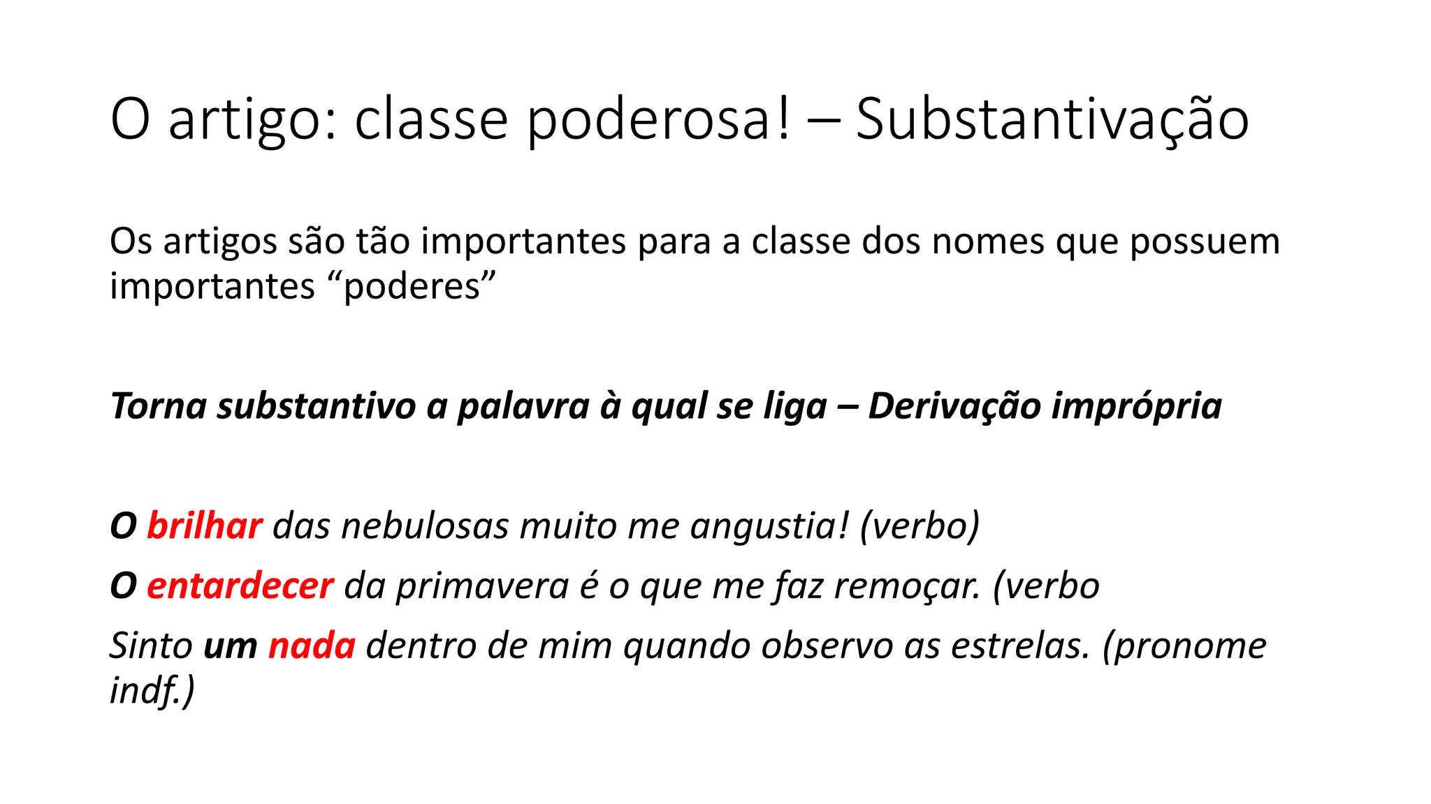Artigos, numerais e adjetivos - gramática | PPT