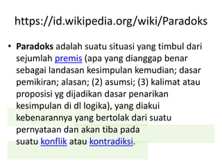 Arti kata paradoks | PPTX