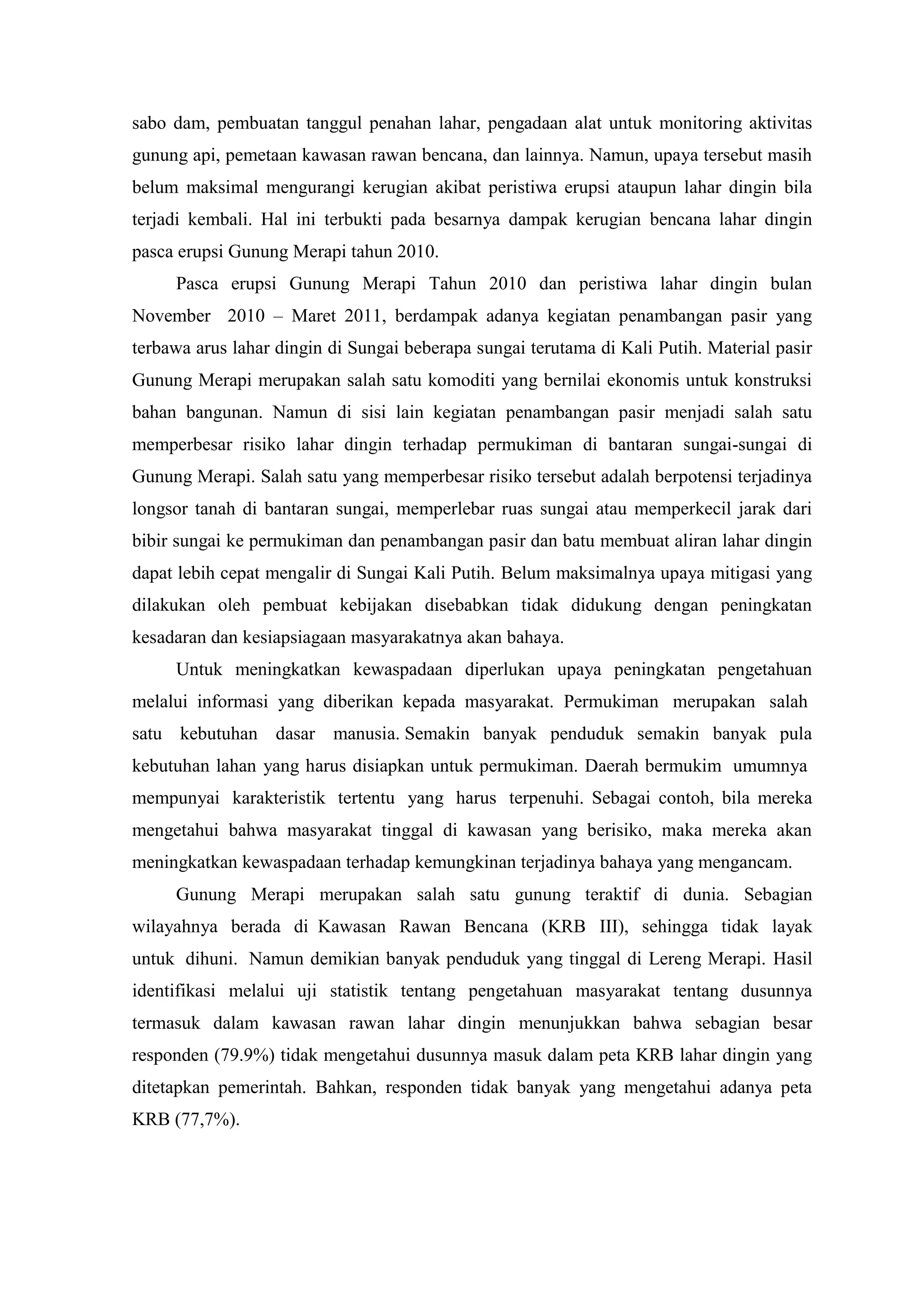 Artikel Poster Mitigasi Bencana Lahar Dingin | PDF