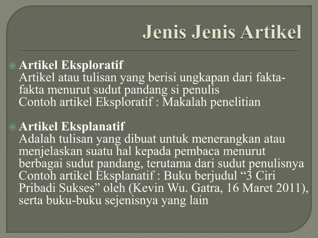 Bahasa Indonesia : Artikel | PPTX