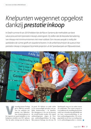 Artikel van de rijt & witteveen prestatieinkoop bij rijkswaterstaat ...