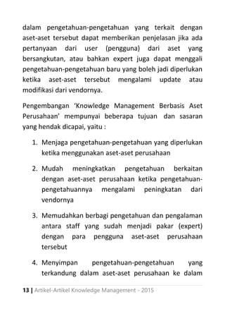 Artikel artikel knowledge management | PDF