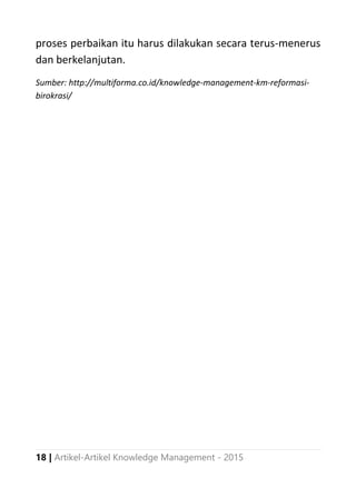 Artikel artikel knowledge management | PDF