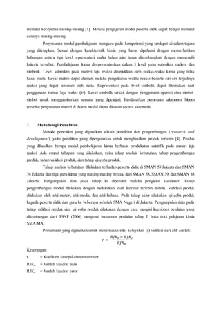 PENGEMBANGAN MODUL PEMBELAJARAN KIMIA BERBASIS PENDEKATAN SAINTIFIK PADA MATERI LAJU REAKSI | PDF