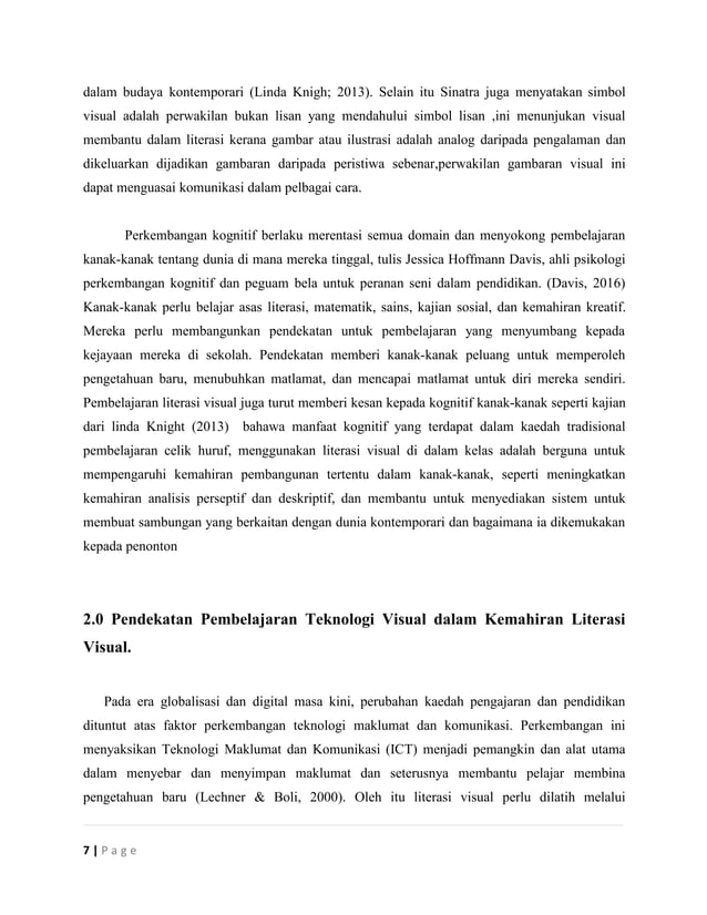 Pendekatan teknologi visual dalam literasi visual kanak-kanak | PDF