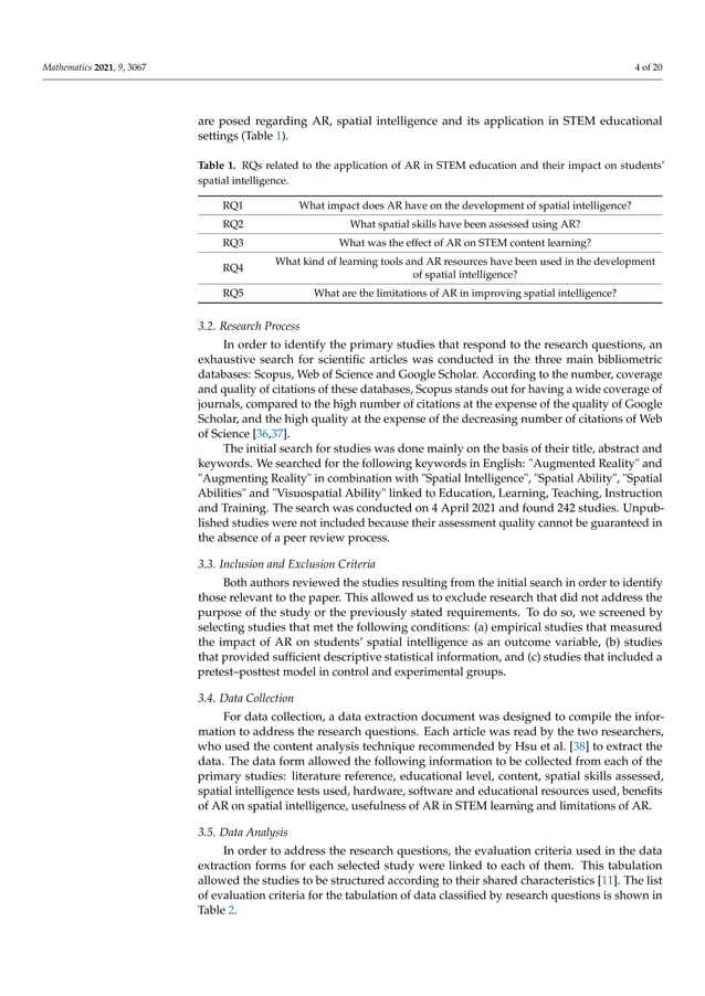 Systematic Review of the Development of Spatial Intelligence through ...