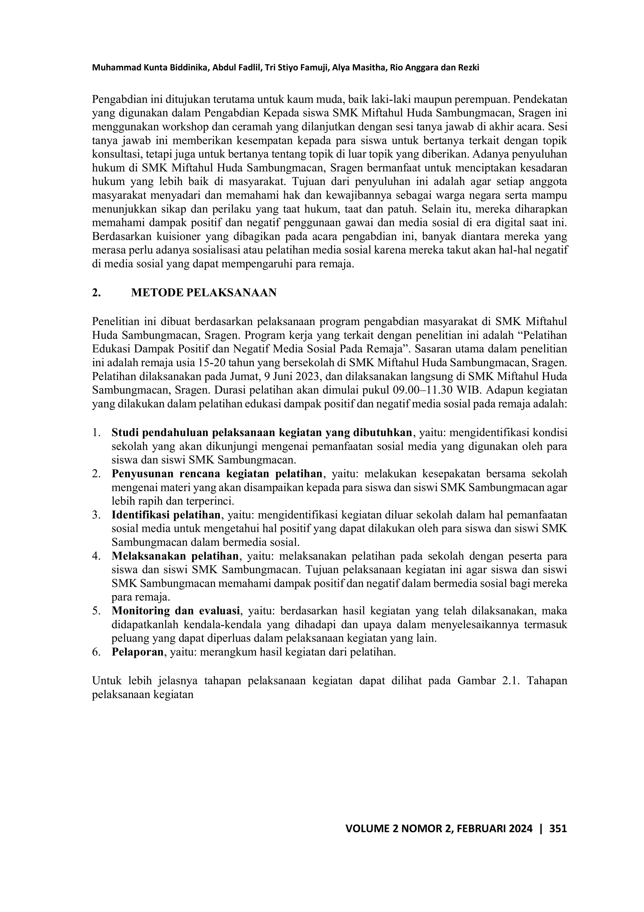 PELATIHANEDUKASIDAMPAKPOSITIFDANNEGATIFBERMEDIASOSIALPADAREMAJA | PDF