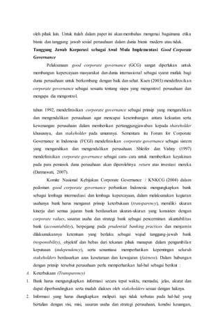 IMPLEMENTASI GOOD CORPORATE GOVERNANCE | DOCX