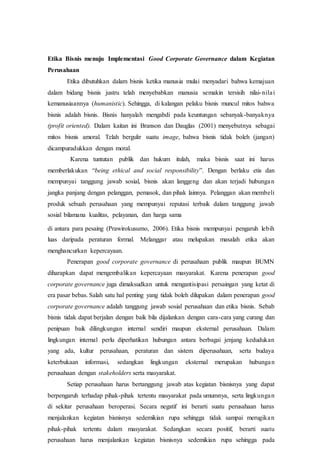 IMPLEMENTASI GOOD CORPORATE GOVERNANCE | DOCX