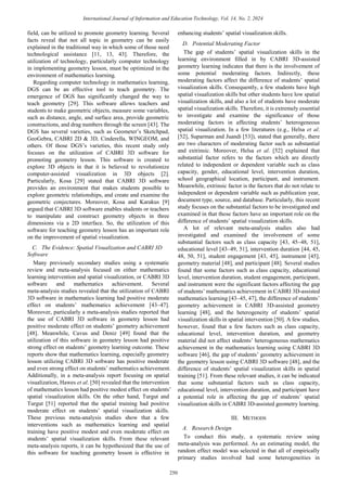 Enhancing Spatial Visualization in CABRI 3D-Assisted Geometry Learning: A Systematic Review and ...