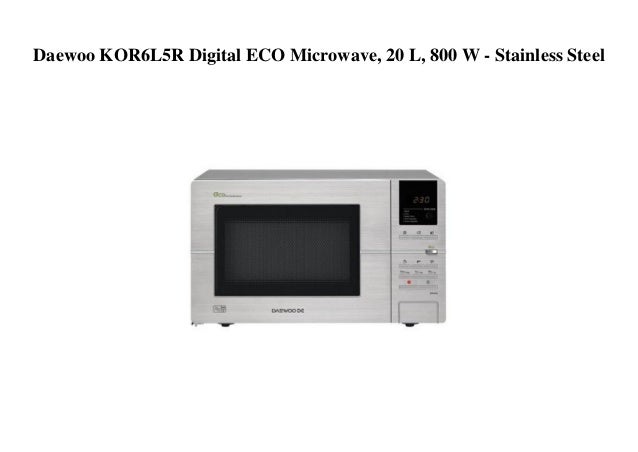Daewoo KOR6L5R Digital ECO Microwave, 20 L, 800 W - Stainless Steel Daewoo KOR6L5R Digital ECO Microwave, 20 L, 800 W - Stainless Steel