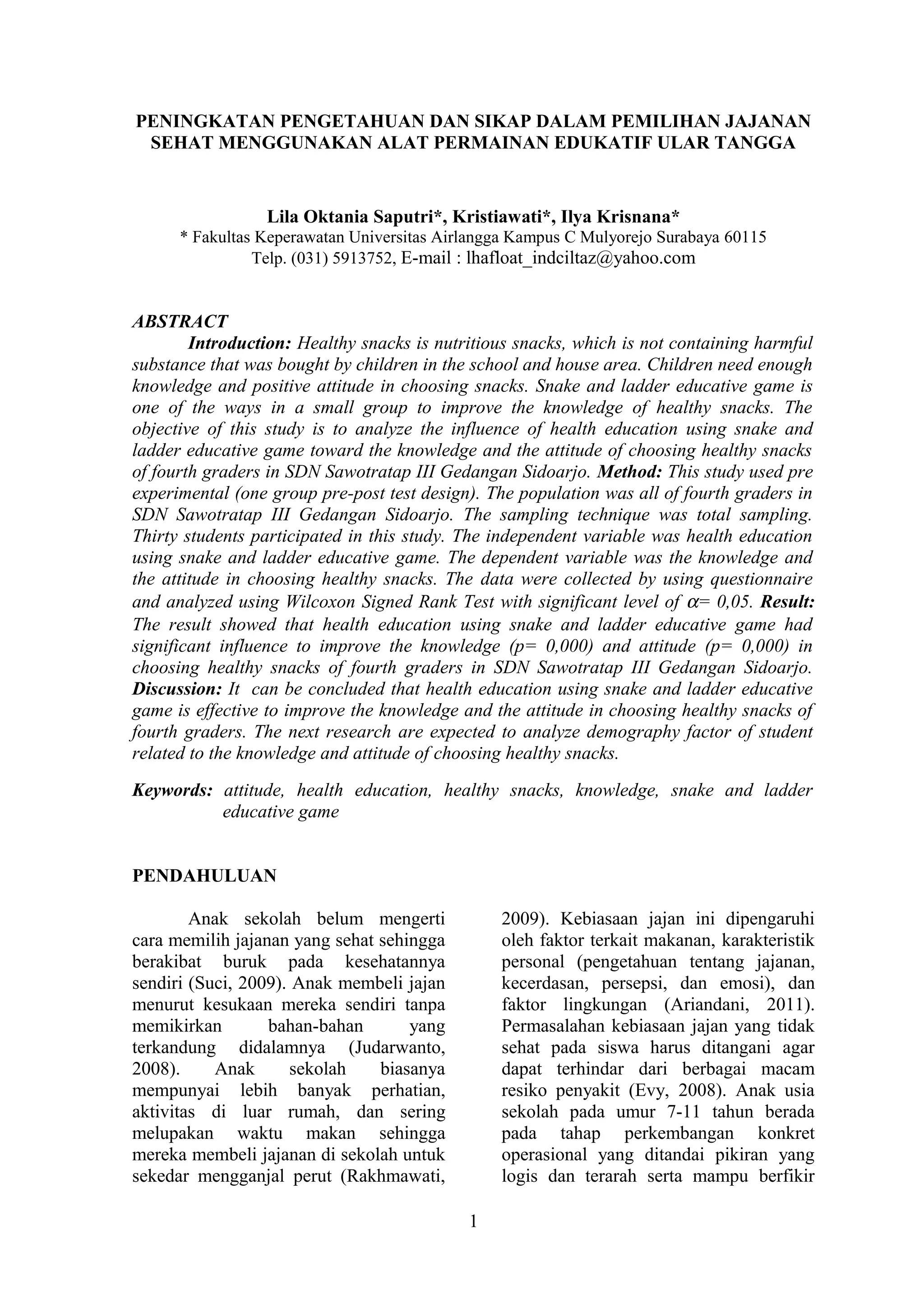 Artikel anak 2 jajanan sehat | DOC