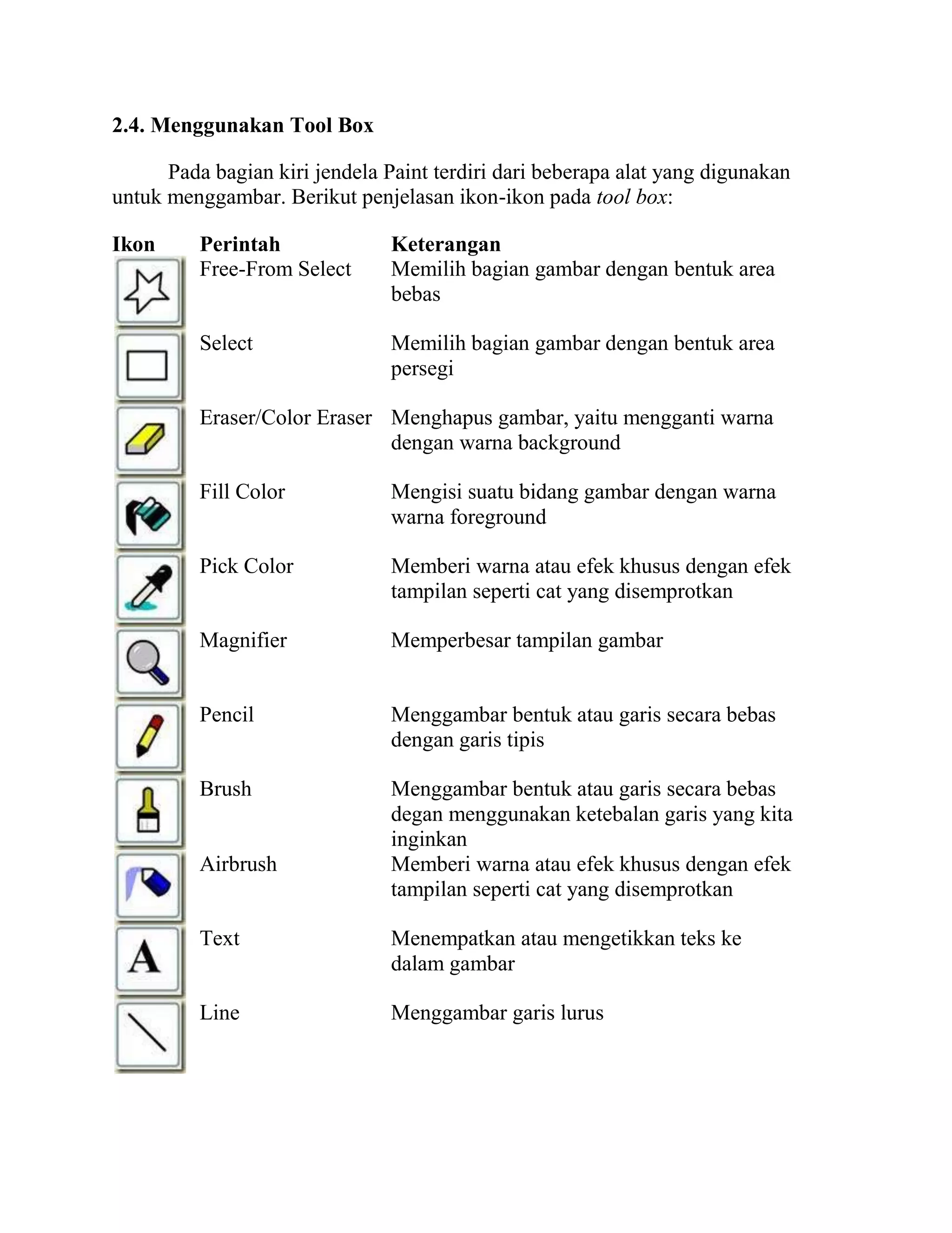 Artikel aplikasi microsoft paint | DOCX