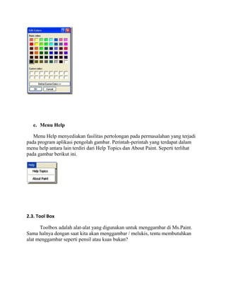 Artikel aplikasi microsoft paint | DOCX