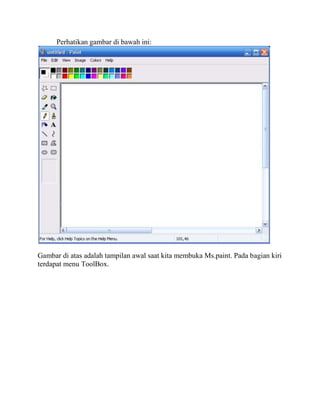 Artikel aplikasi microsoft paint | DOCX