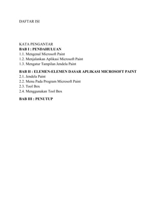 Artikel aplikasi microsoft paint | DOCX