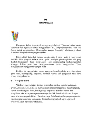 Artikel aplikasi microsoft paint | DOCX