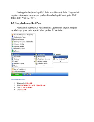 Artikel aplikasi microsoft paint | DOCX