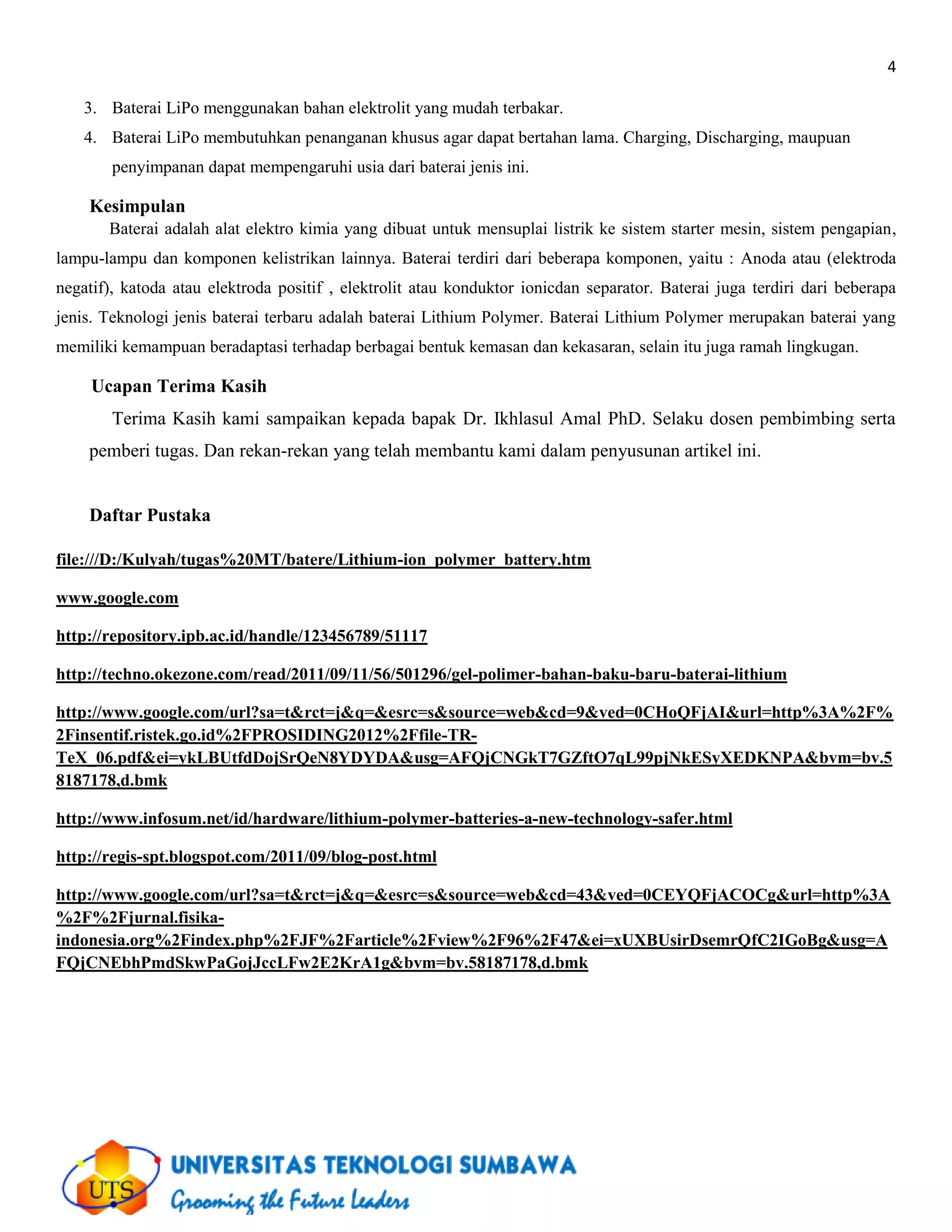 baterai polimer | PDF