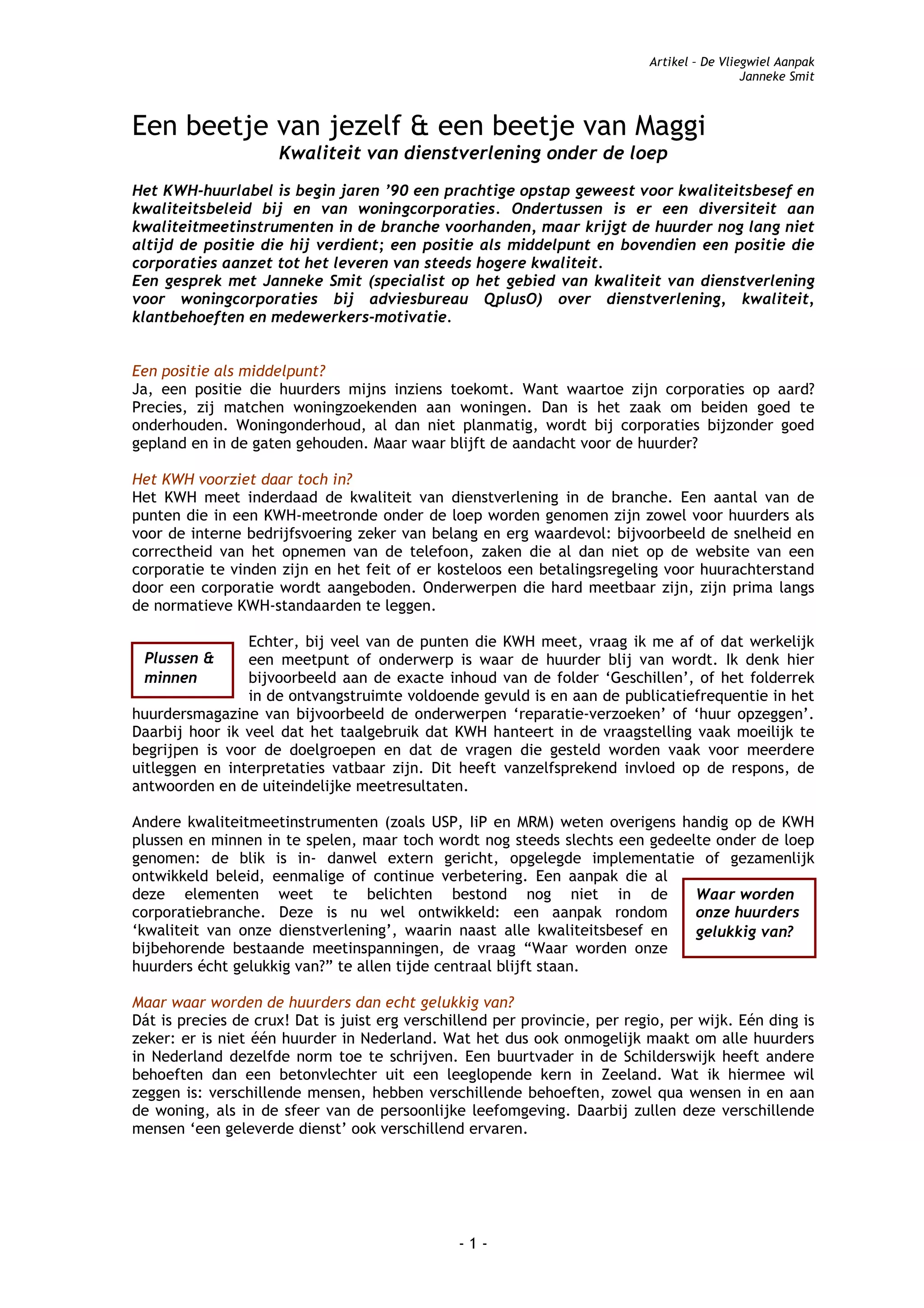 Artikel De Vliegwiel Aanpak | PDF