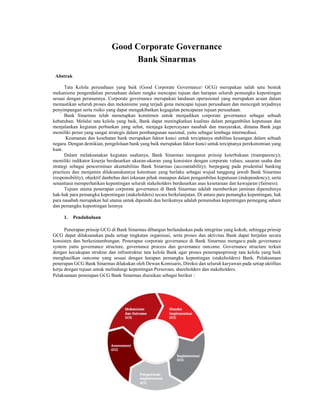 Good corporate governance Bank Sinarmas 55118120025 tri mayningsih be&gg | PDF