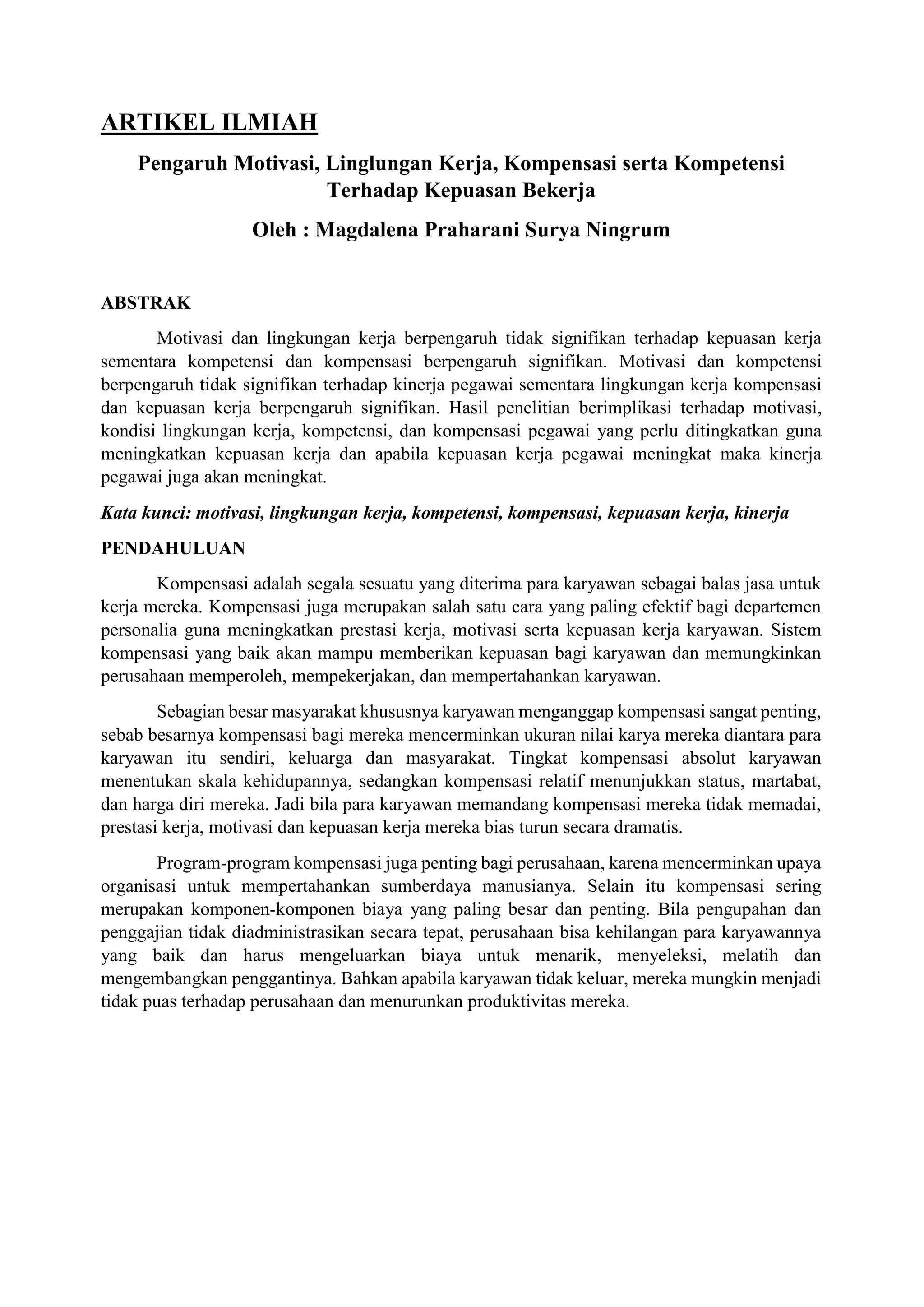 Artikel ilmiah | PDF