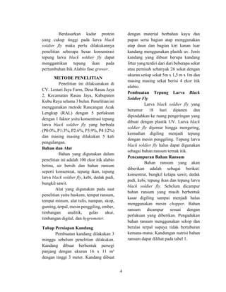 Substitusi Tepung Ikan Dengan Tepung Larva Black Soldier Fly Dalam ...