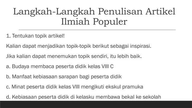 ARTIKEL ILMIAH POPULER MATERI KELAS 8 KURMER.pptx