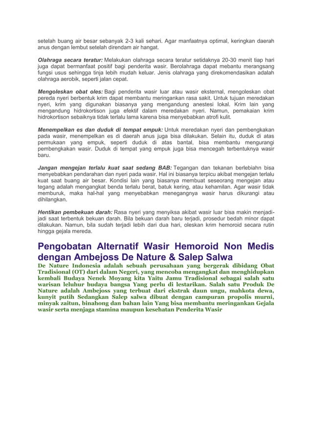 Artikel jenis jenis penyakit wasir dan obatnya