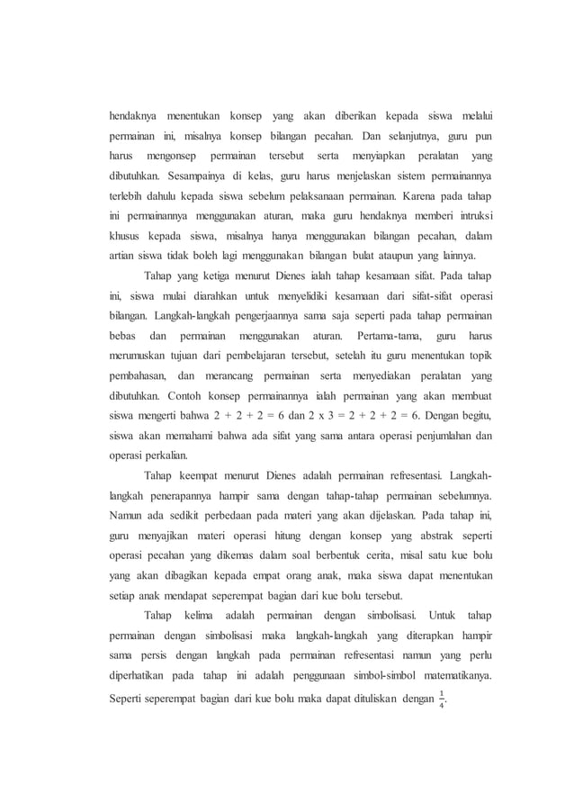 Artikel kaitan antara metode permainan dan teori belajar dienes pada ...