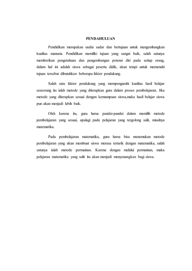 Artikel kaitan antara metode permainan dan teori belajar dienes pada ...