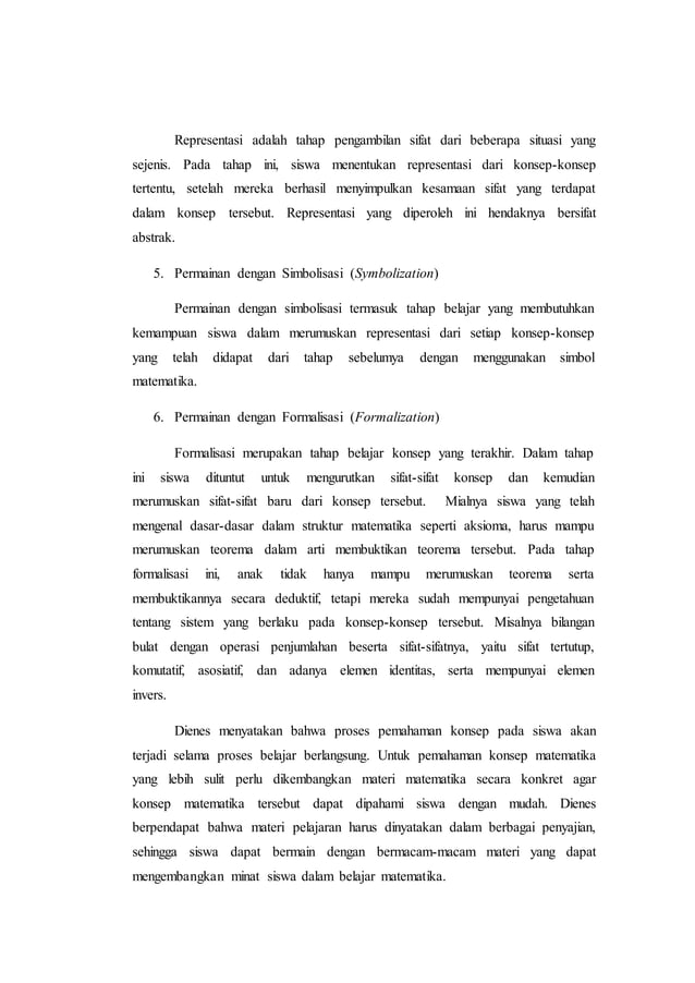 Artikel kaitan antara metode permainan dan teori belajar dienes pada ...