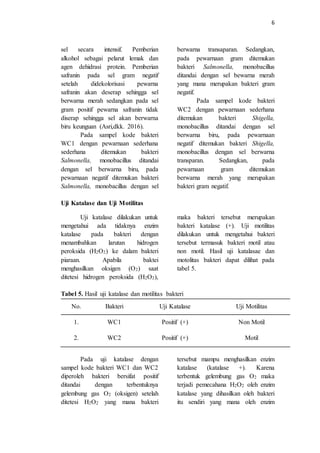 Artikel Ilmiah: Isolasi dan Karakterisasi Bakteri Water Closet (WC) | DOCX