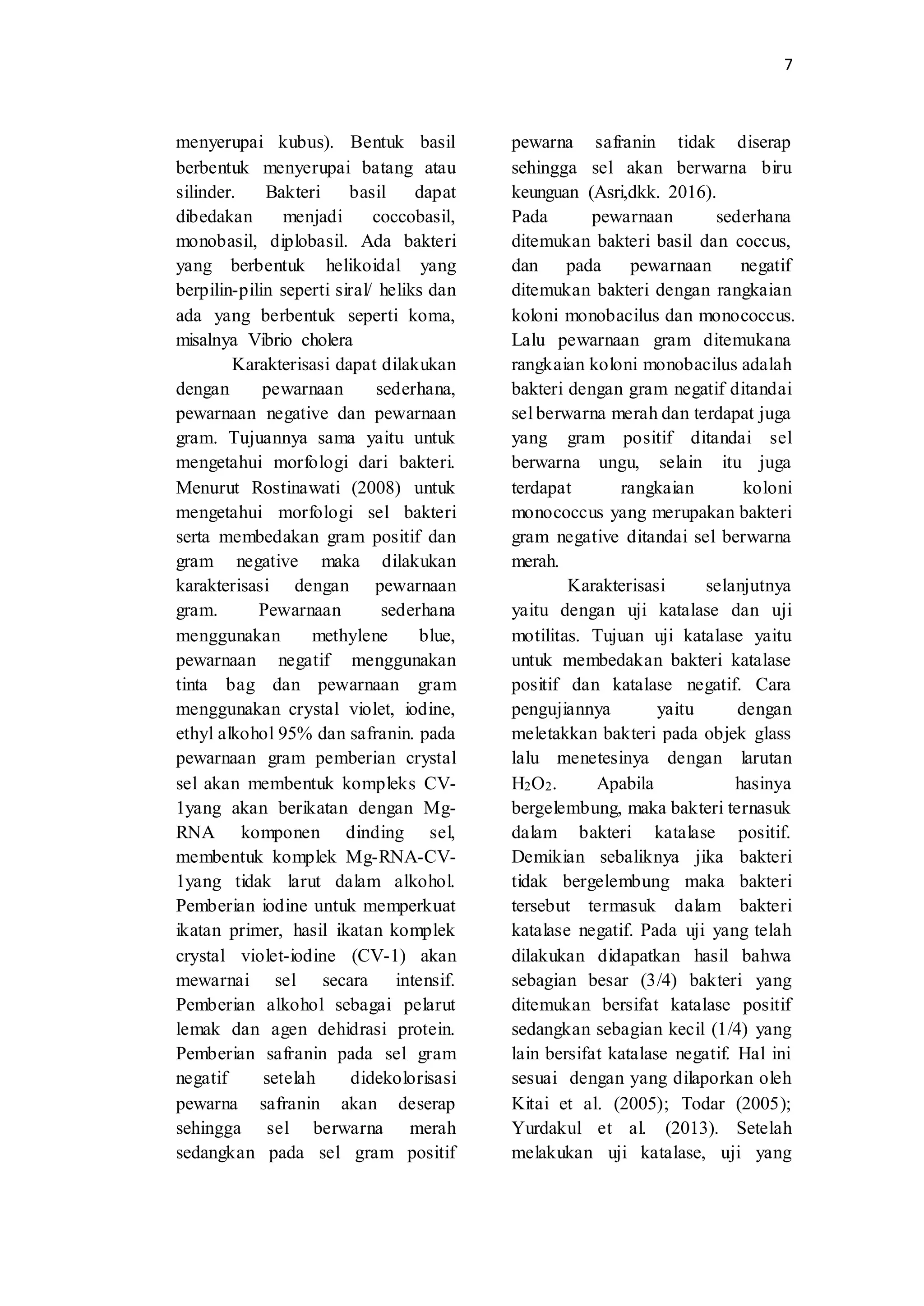 Artikel Ilmiah: Isolasi dan Karakterisasi Bakteri Bubur Kacang Hijau | DOCX