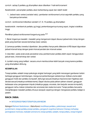 Terapi Perilaku | PDF