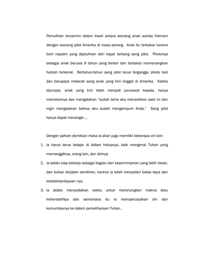 Artikel Kepemimpinan Hamba | DOC