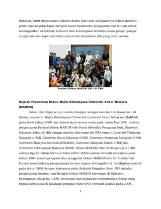 Deklamasi Lakon (DEKON) MAKUM; Genre Lakon Baru Malaysia | DOC