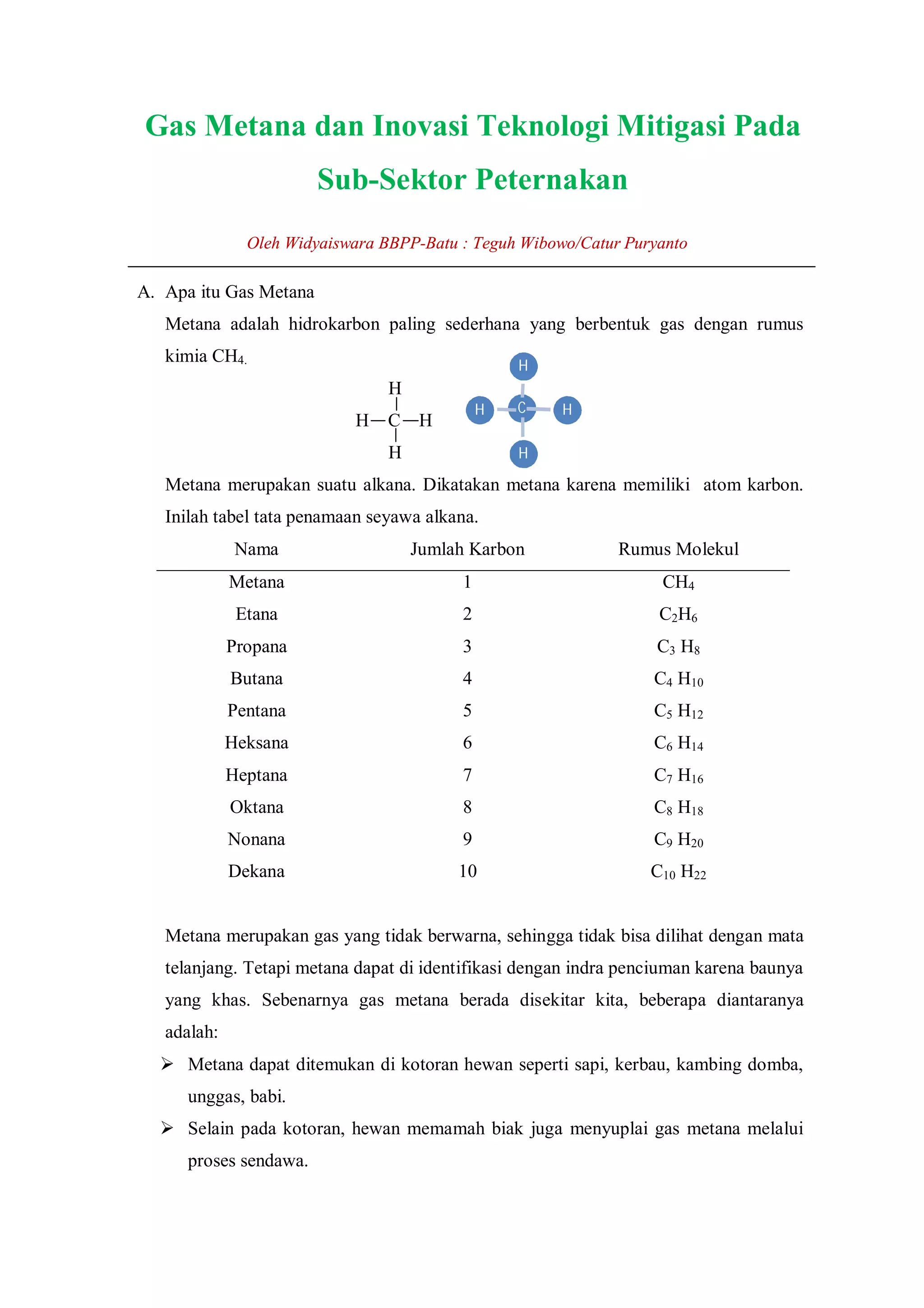 Artikel Metana | PDF