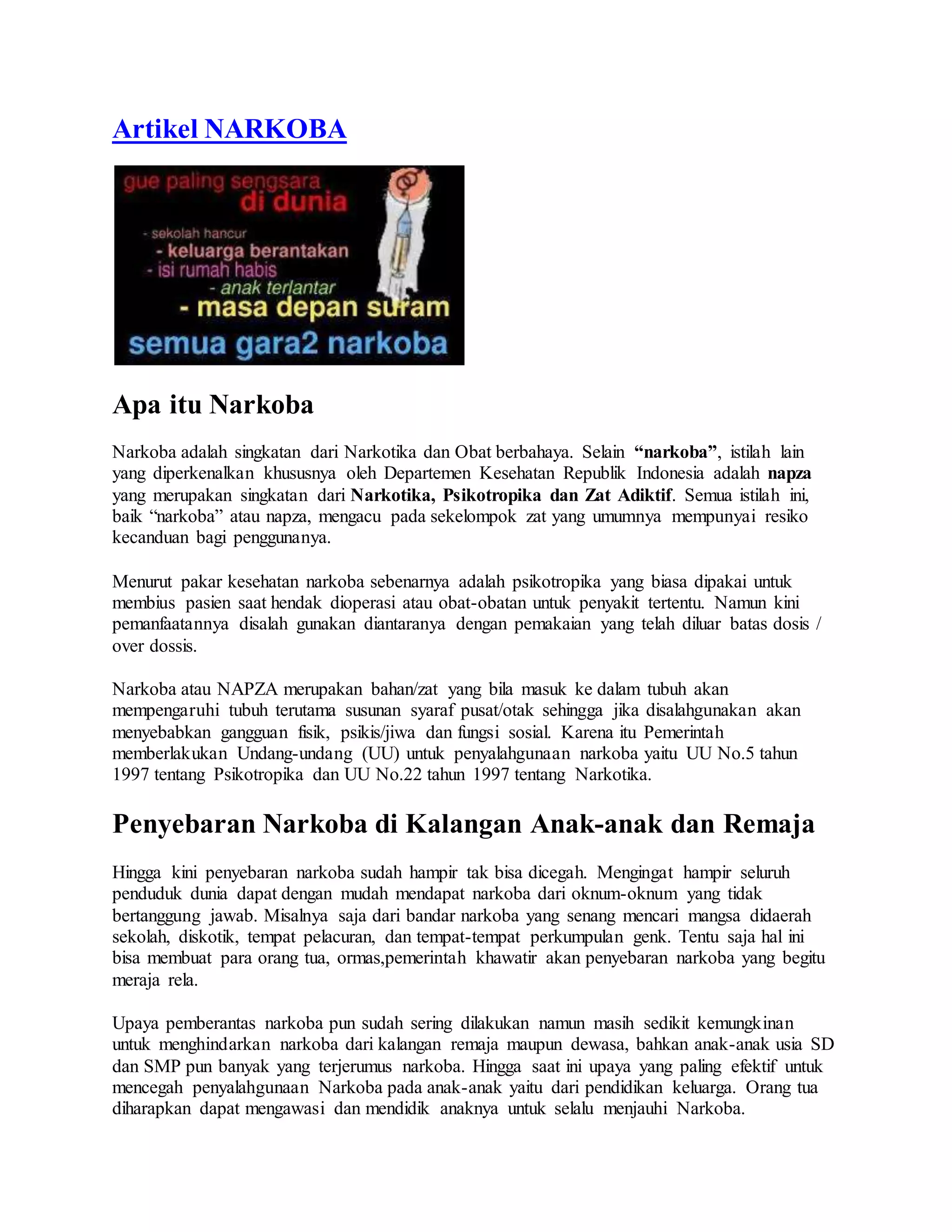 Artikel narkoba | PDF