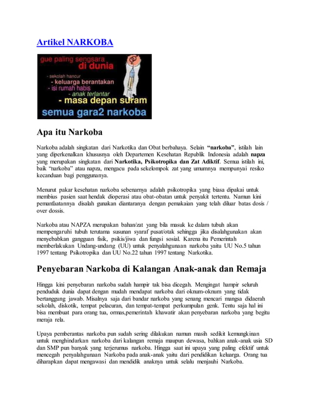 Artikel narkoba | PDF