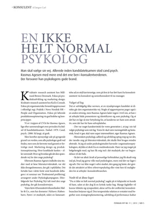 Psykologkampagnen, Artikel om Rasmus Iver Agesen og hans arbejde for Møller og Co | PDF