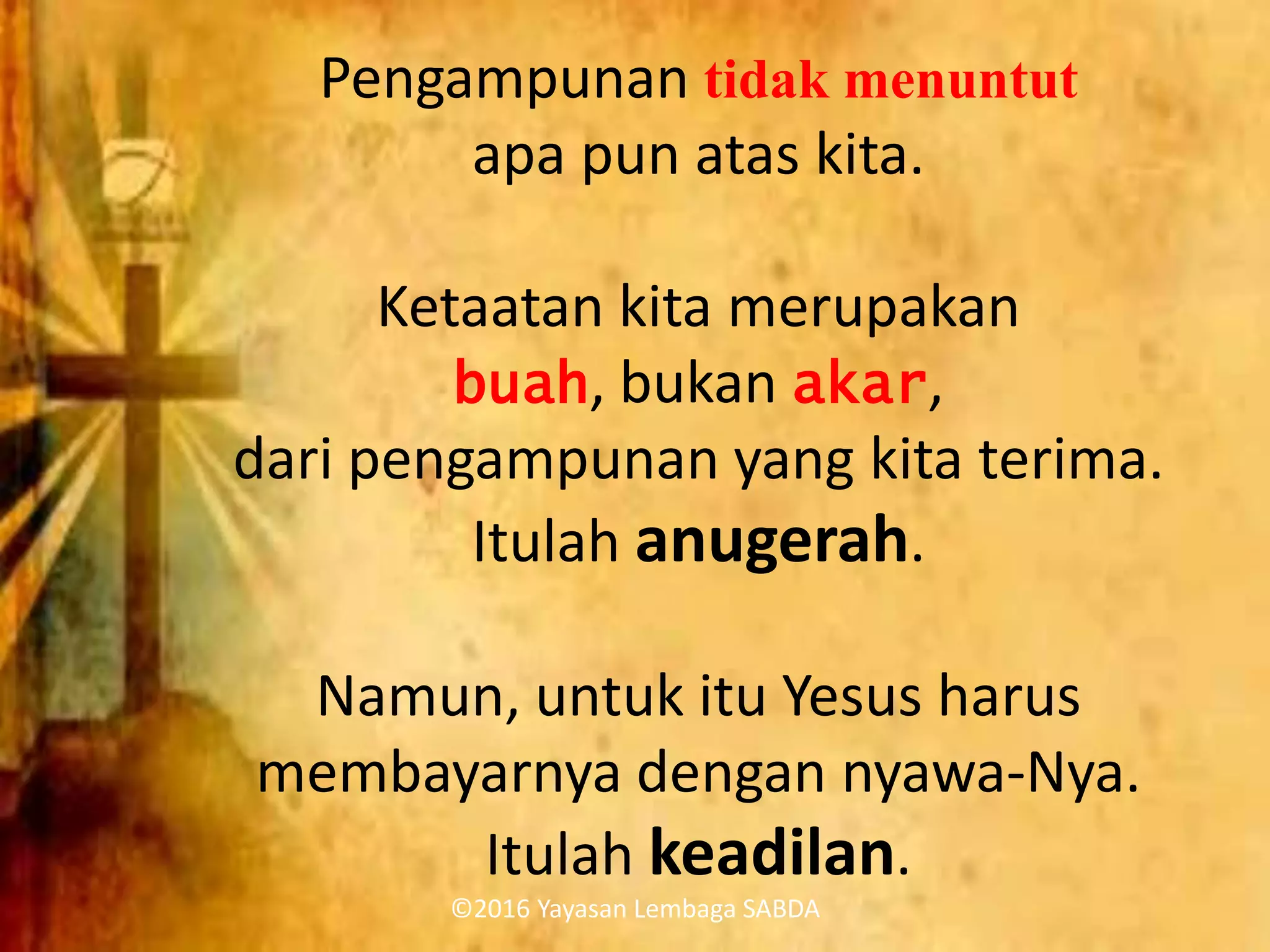 Kristus Menderita dan Mati untuk Pengampunan Dosa-Dosa Kita | PPTX