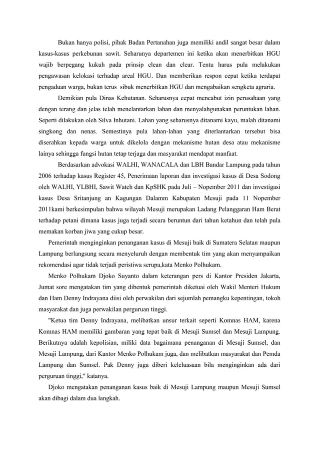 Artikel pelanggaran ham | DOCX