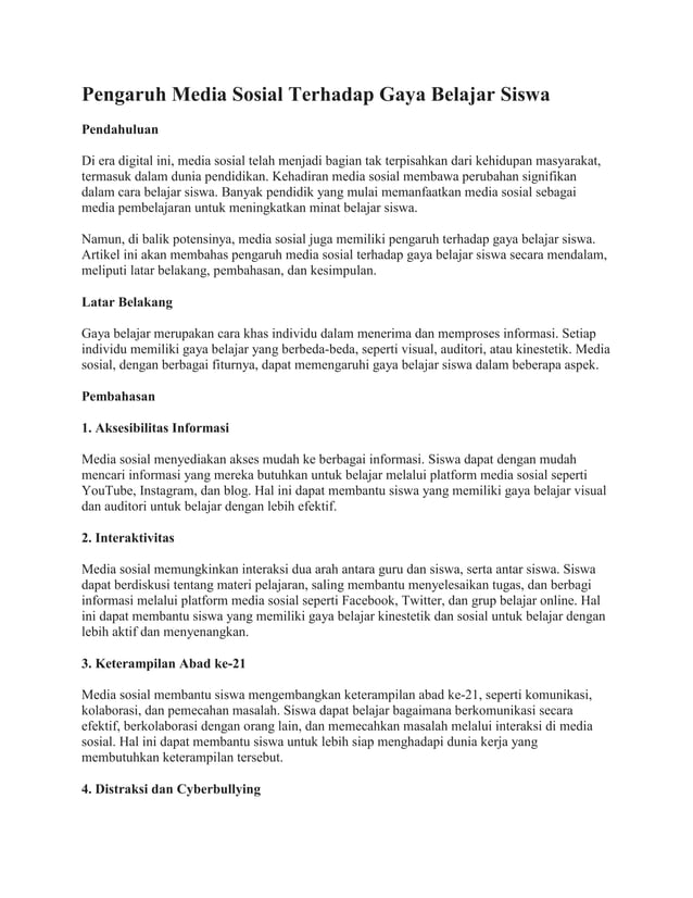 Artikel Pengaruh Media Sosial Terhadap Gaya Belajar Siswa.docx